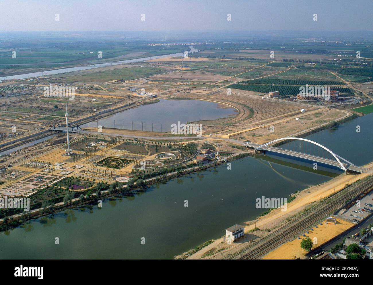 AEREA-OBRAS DEL RECINTO FERIAL PARA LA EXPO 92 - FOTO AÑOS 90. Location ...