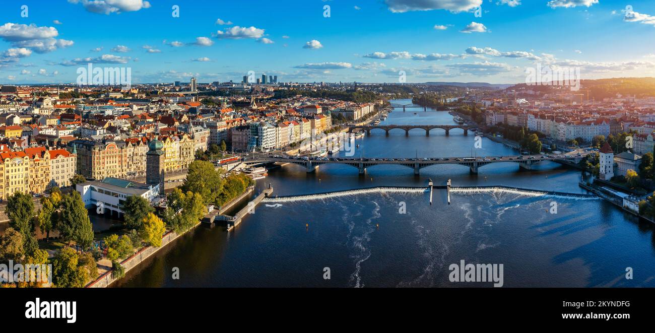 National Theatre located in Prague, Czech Republic on the Vltava River ...