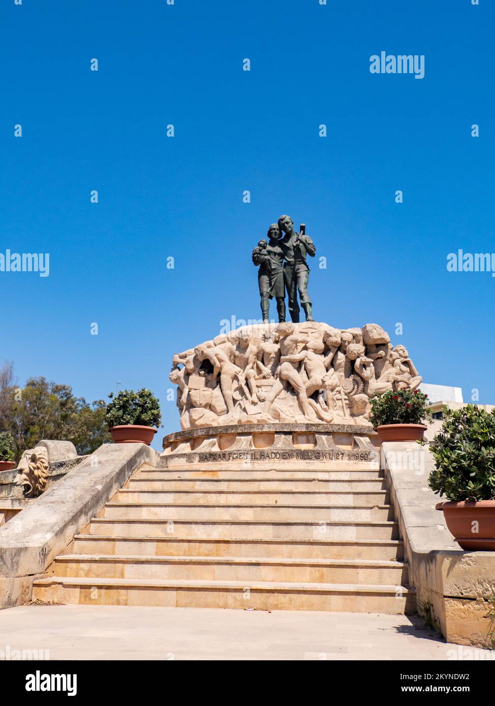 Msida, Malta - Jun, 2021: Workers Monument by local sculptor Anton ...