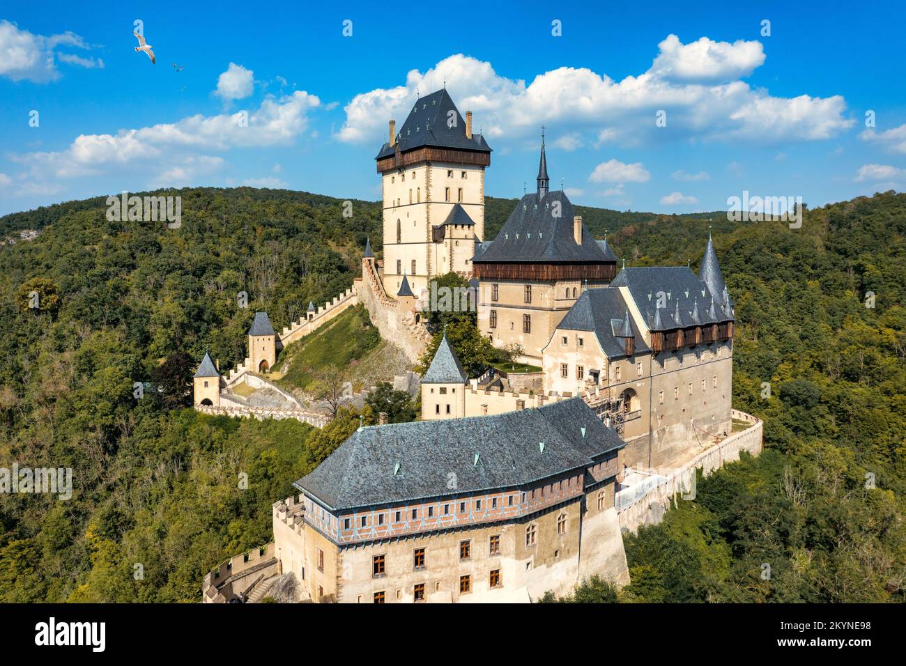 Royal Castle Karlstejn. Central Bohemia, Karlstejn village, Czechia ...