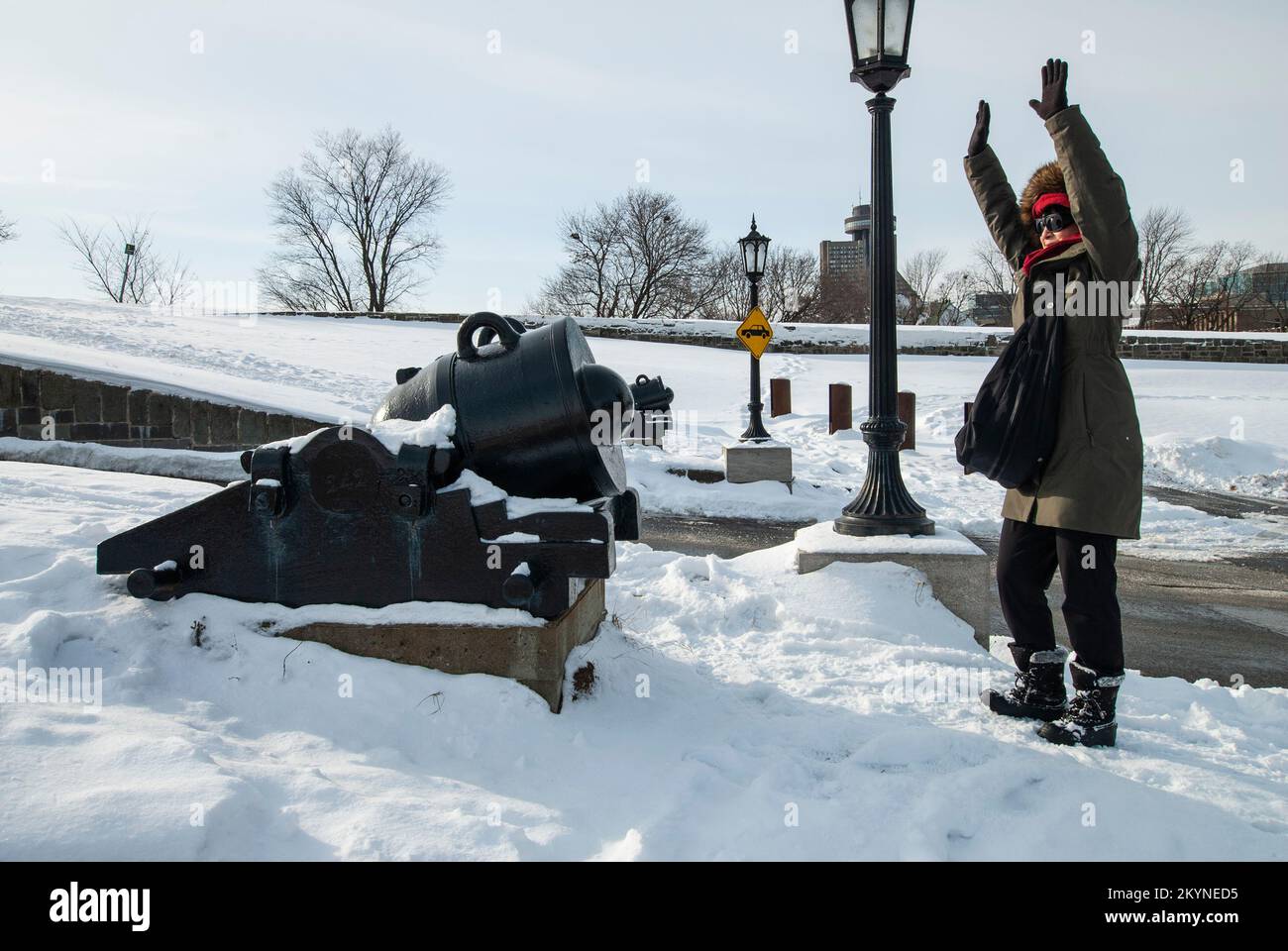 Stick-em Up cannon at the Citadelle of Quebec in Quebec City Stock ...