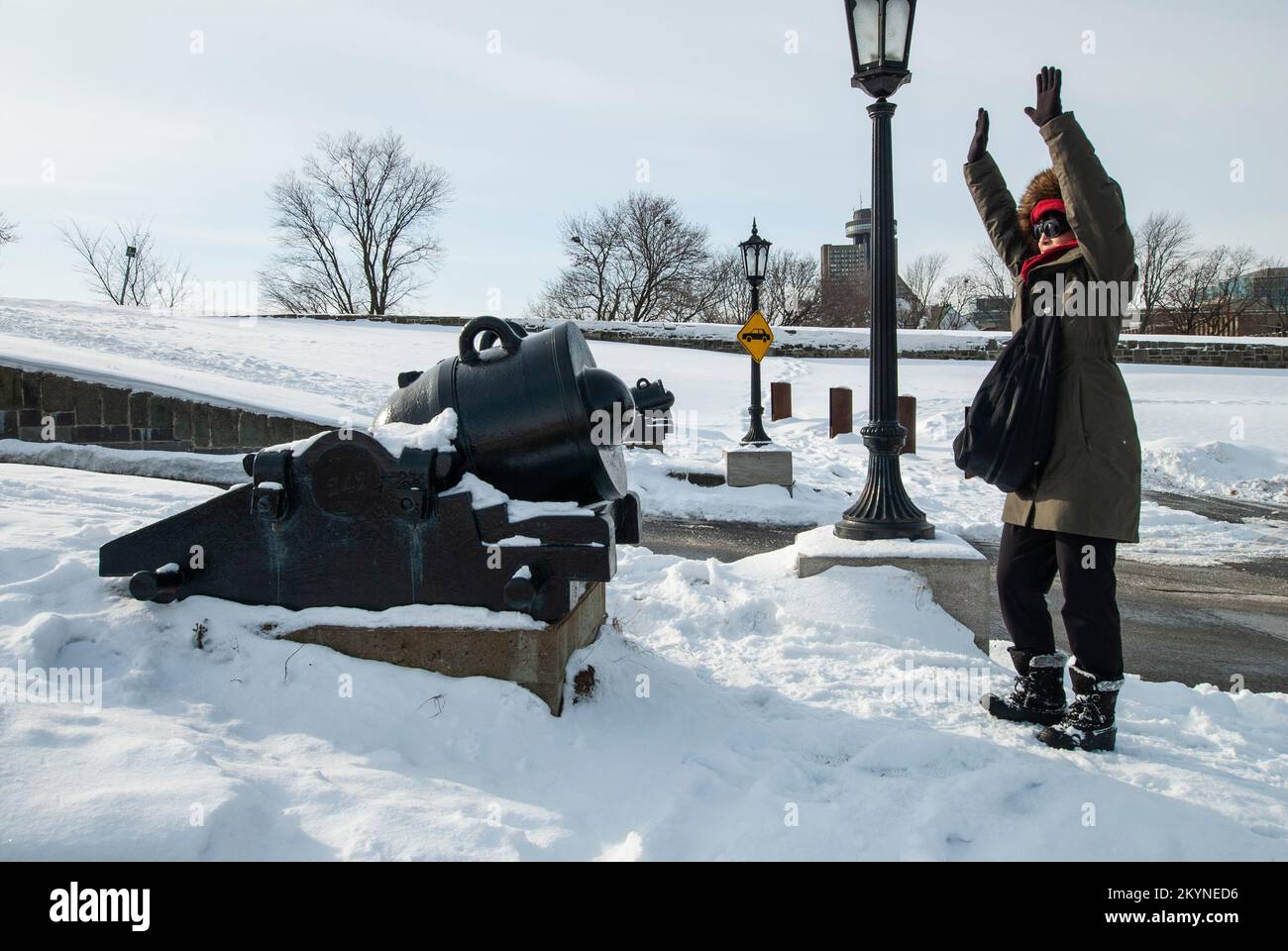 Stick-em Up cannon at the Citadelle of Quebec in Quebec City Stock ...