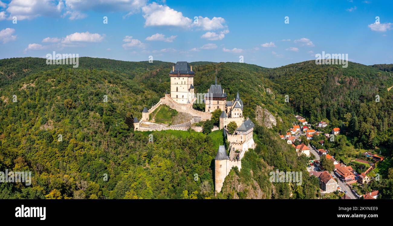 Royal Castle Karlstejn. Central Bohemia, Karlstejn village, Czechia ...