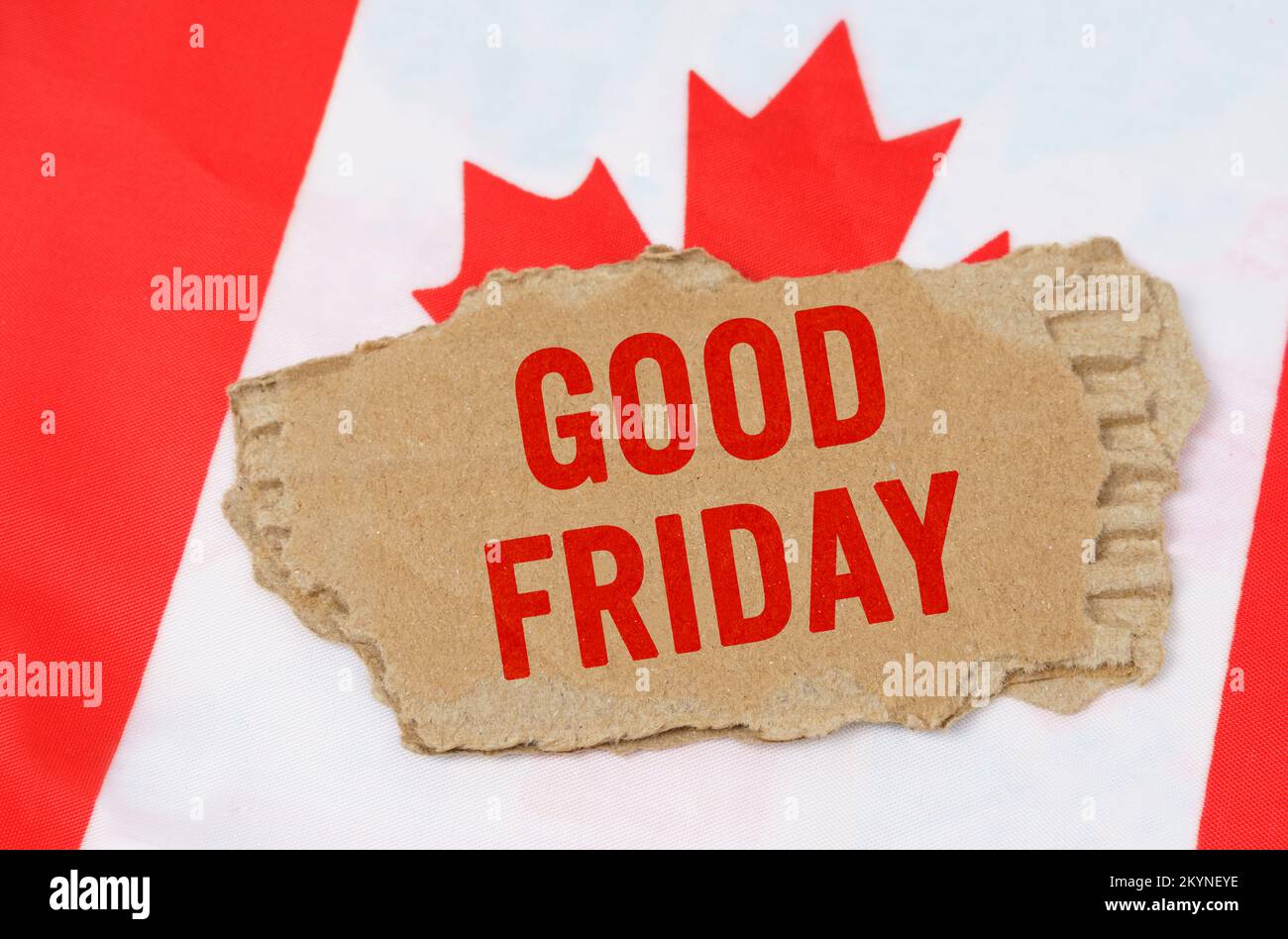 Holidays in Canada. Against the background of the flag of Canada lies ...