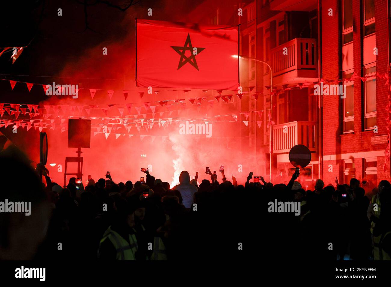 THE HAGUE - Moroccan football supporters after the match between ...