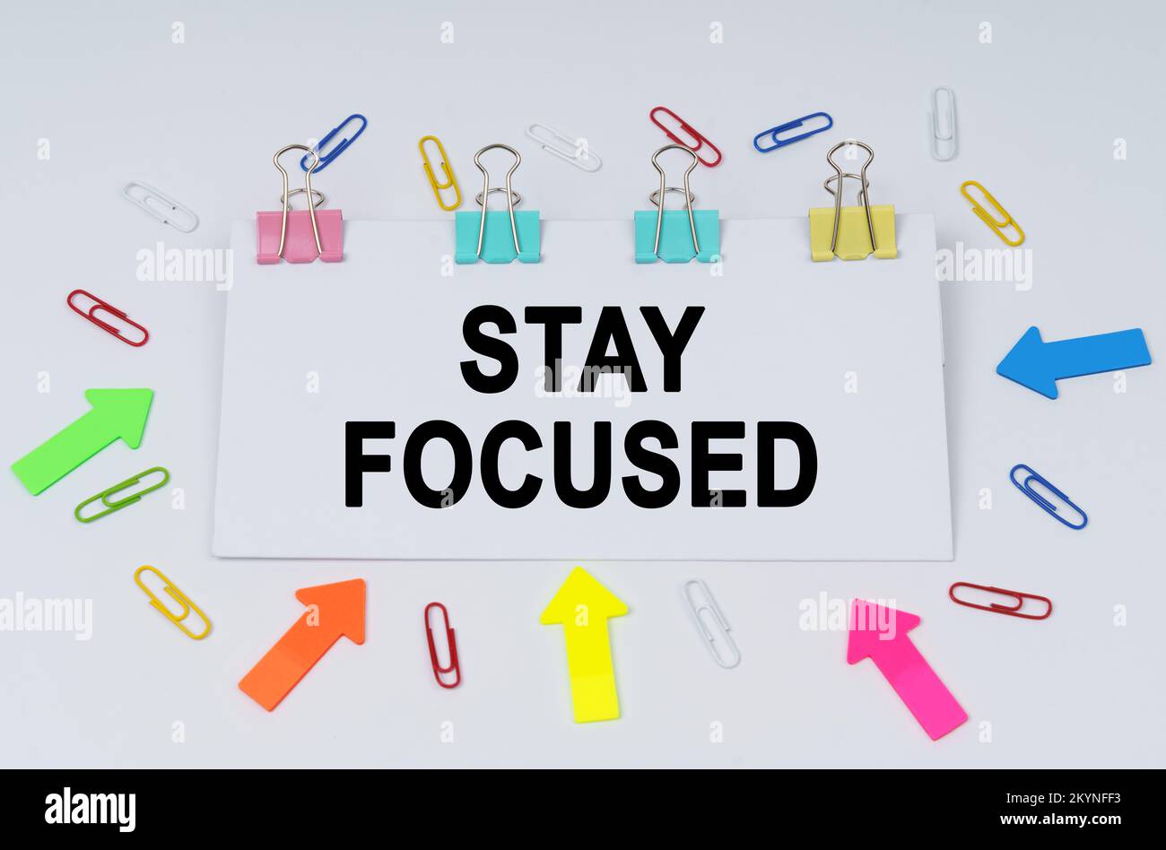 Business and finance concept. On the table there are paper clips and ...