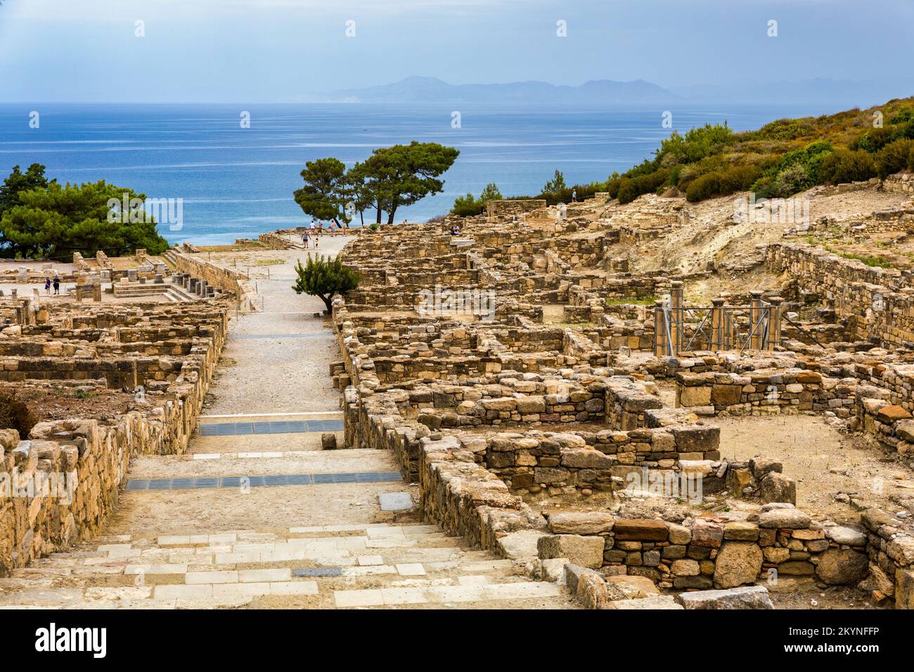 Ancient city of Kameiros on the Greek island of Rhodes in Dodekanisos ...