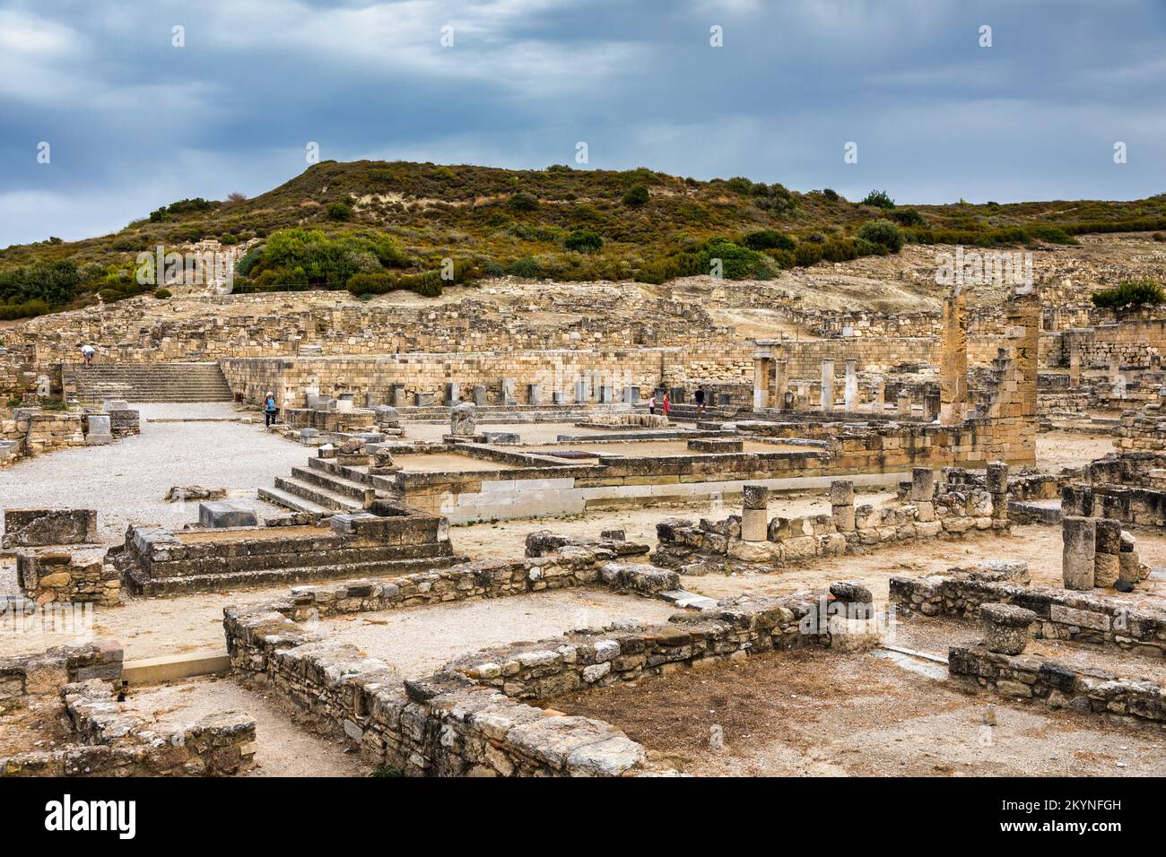 Ancient city of Kameiros on the Greek island of Rhodes in Dodekanisos ...