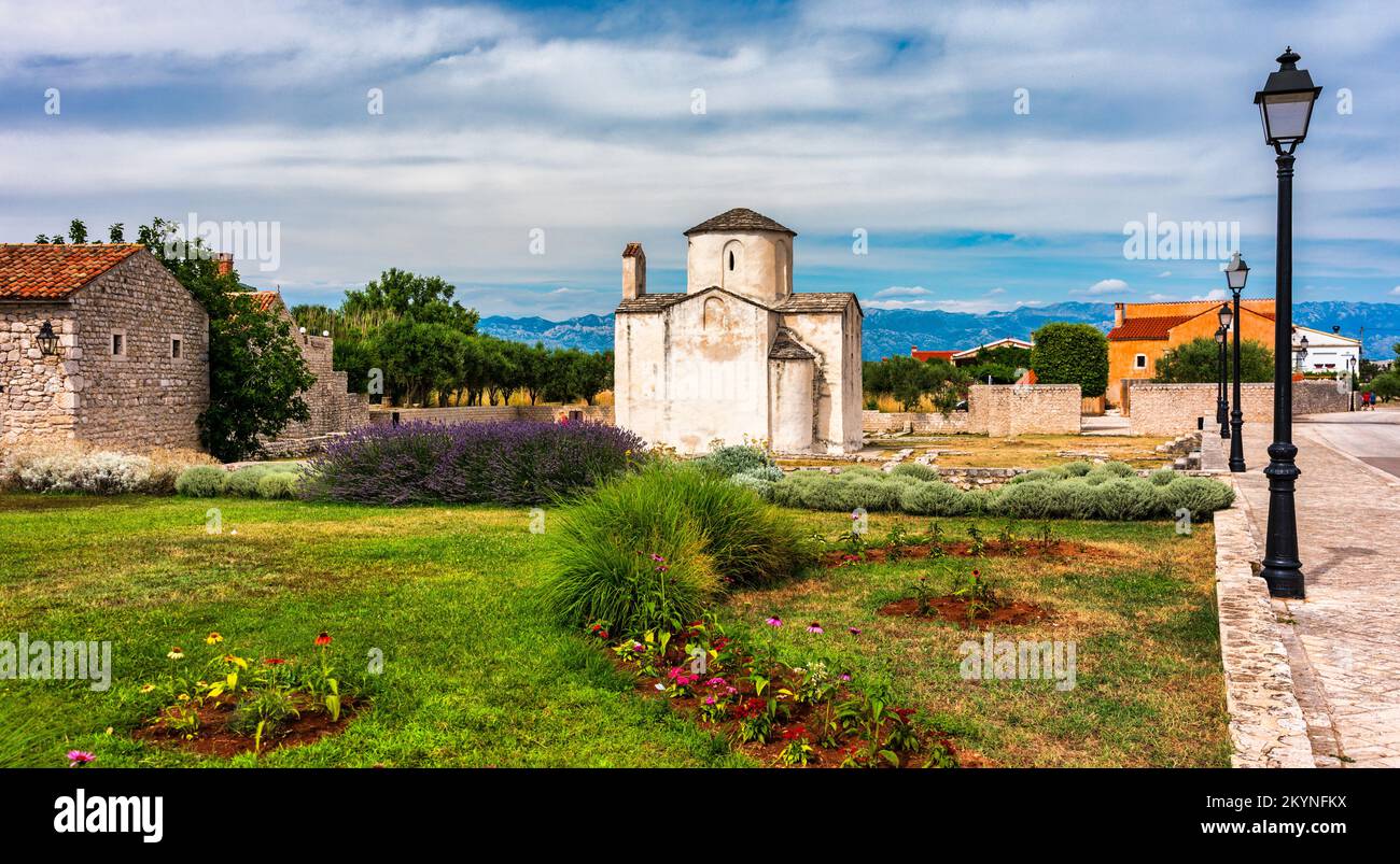 Nin town and Church of the Holy Cross is a Croatian Pre-Romanesque ...