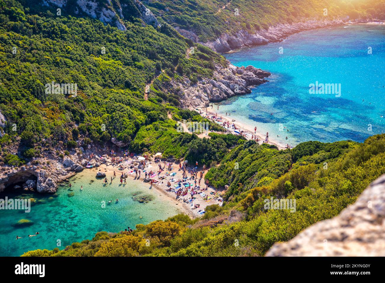Porto Timoni is an amazing beautiful double beach in Corfu, Greece ...