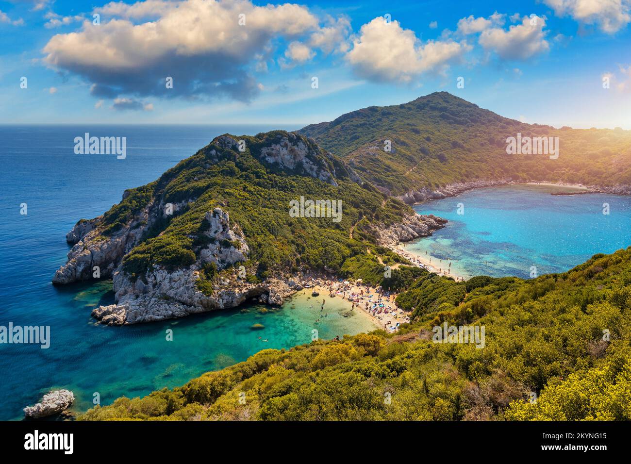 Porto Timoni is an amazing beautiful double beach in Corfu, Greece ...