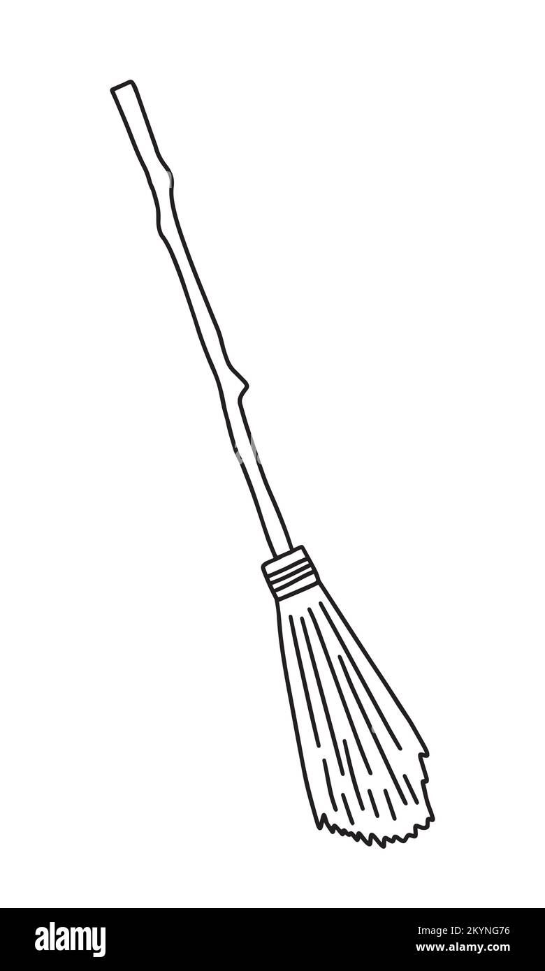 Witch Broom Vector Doodle Illustration Stock Vector Image And Art Alamy
