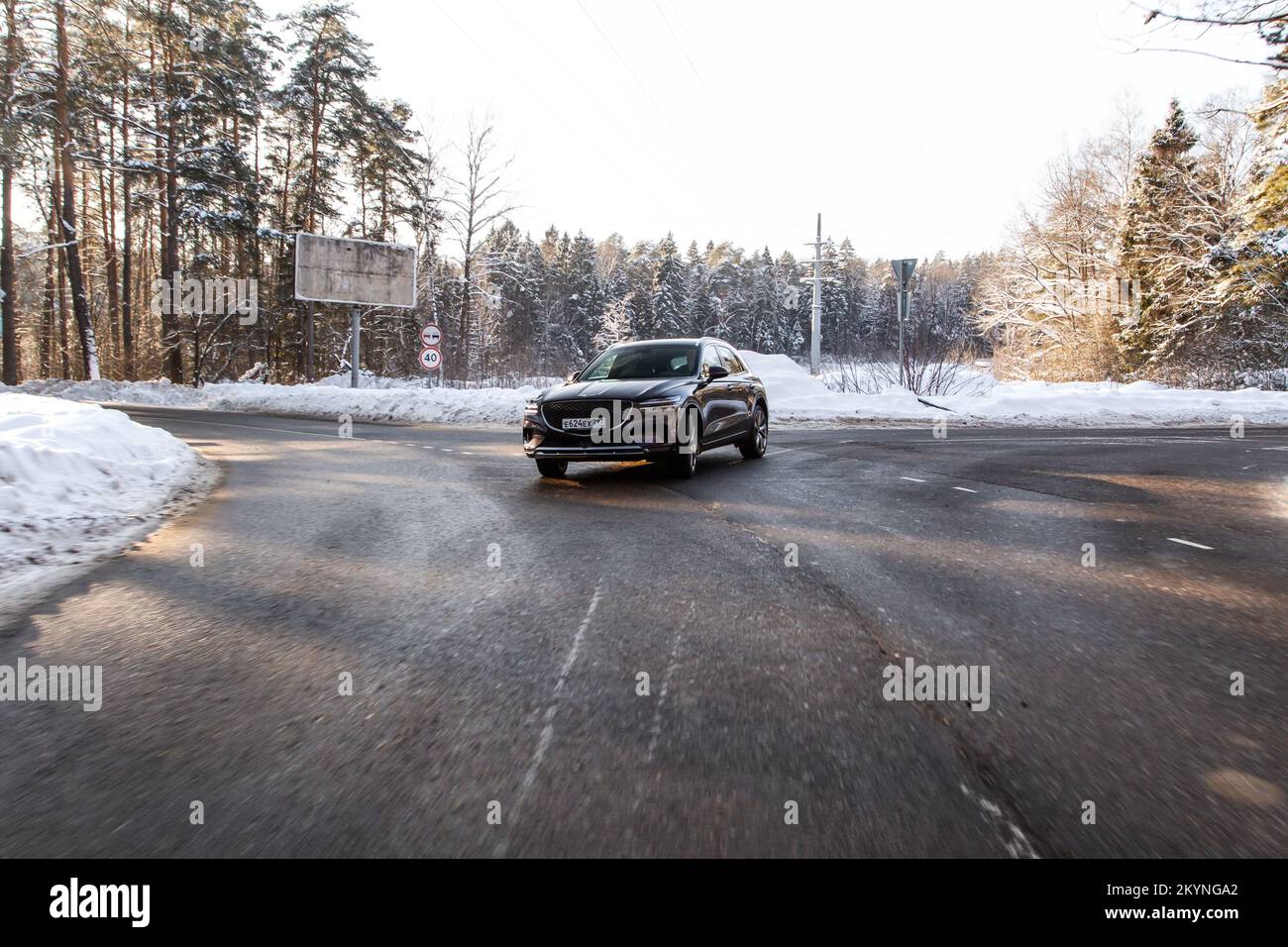 MOSCOW, RUSSIA - FEBRUARY 05, 2022 Genesis GV70 (JK1). A modern ...