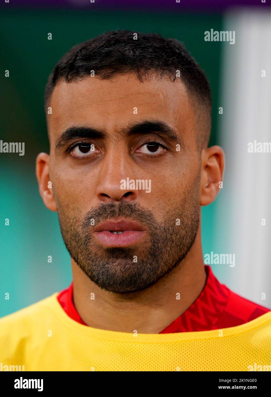 Morocco's Abderrazak Hamdallah ahead of the FIFA World Cup Group F ...