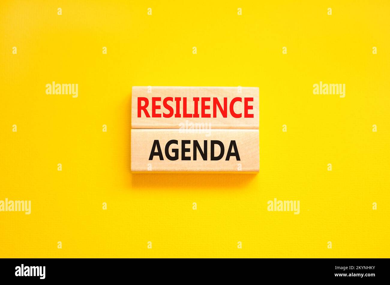 Resilience agenda symbol. Concept word Resilience agenda typed on ...