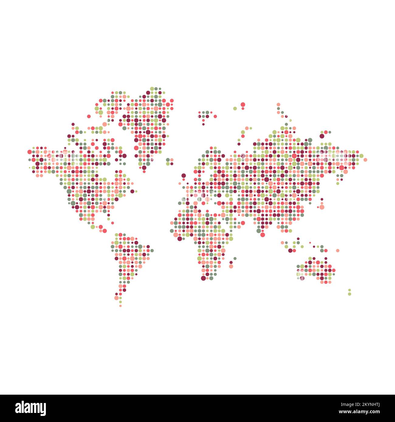 World 2 Silhouette Pixelated generative pattern map illustration Stock ...