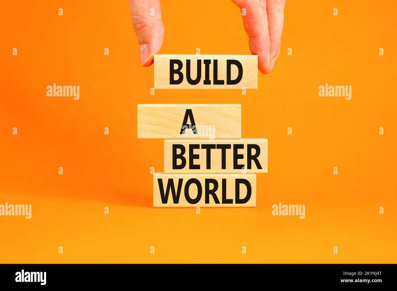 Build a better world symbol. Concept words Build a better world on ...