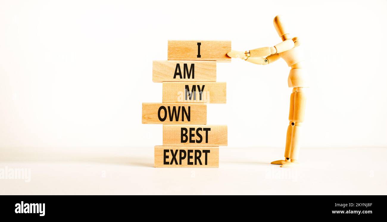 I am my own best expert symbol. Concept words I am my own best expert ...