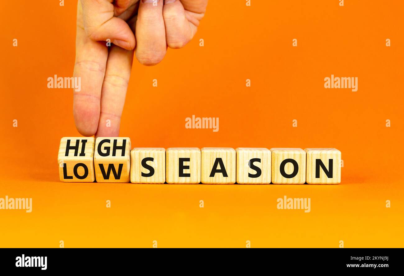 High or low season symbol. Concept words High season and Low season on ...