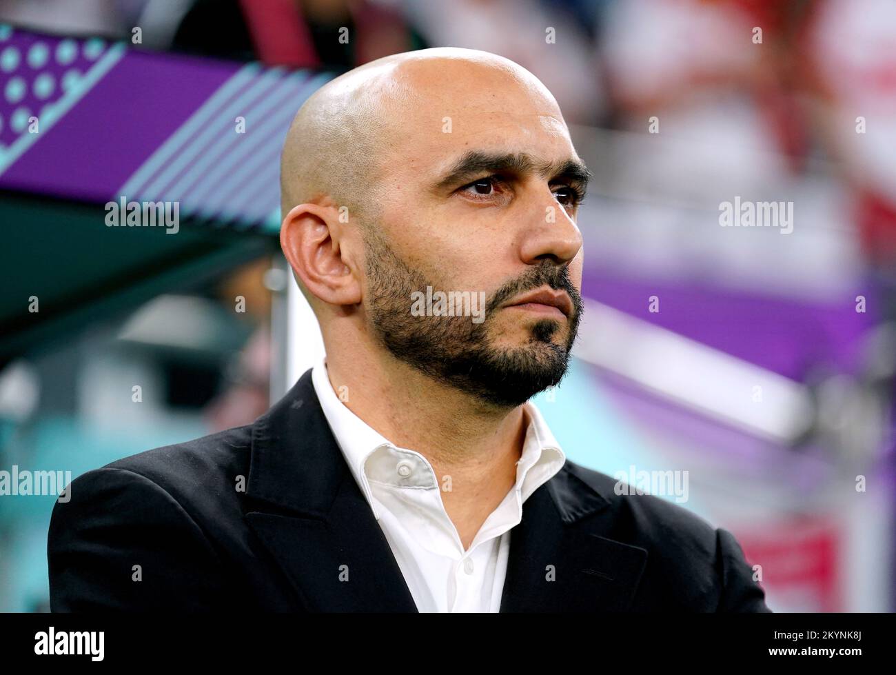 Morocco manager Walid Regragui ahead of the FIFA World Cup Group F ...
