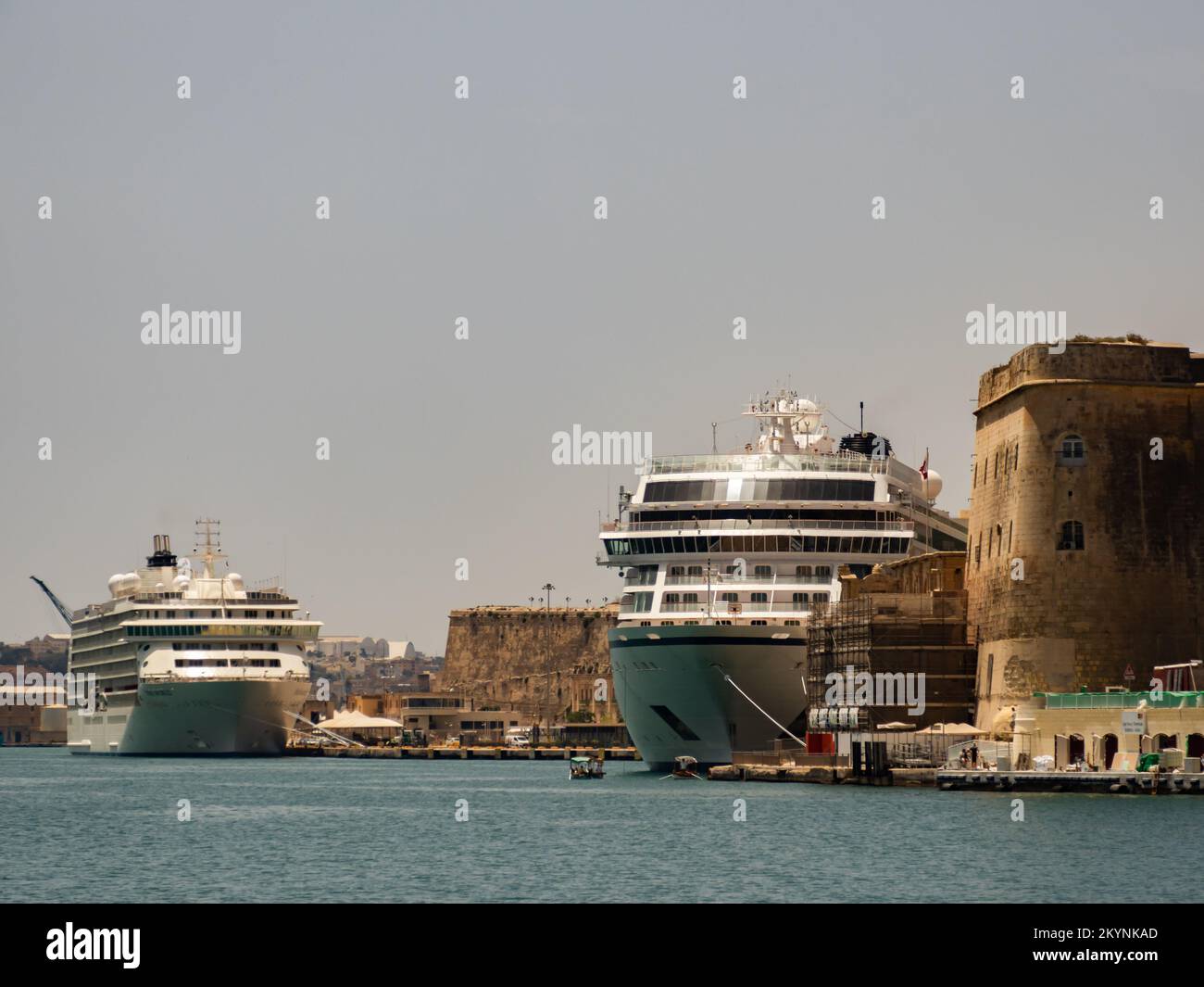 Valletta, Malta - May 2021. Luxury cruise ship the Viking Star is ...