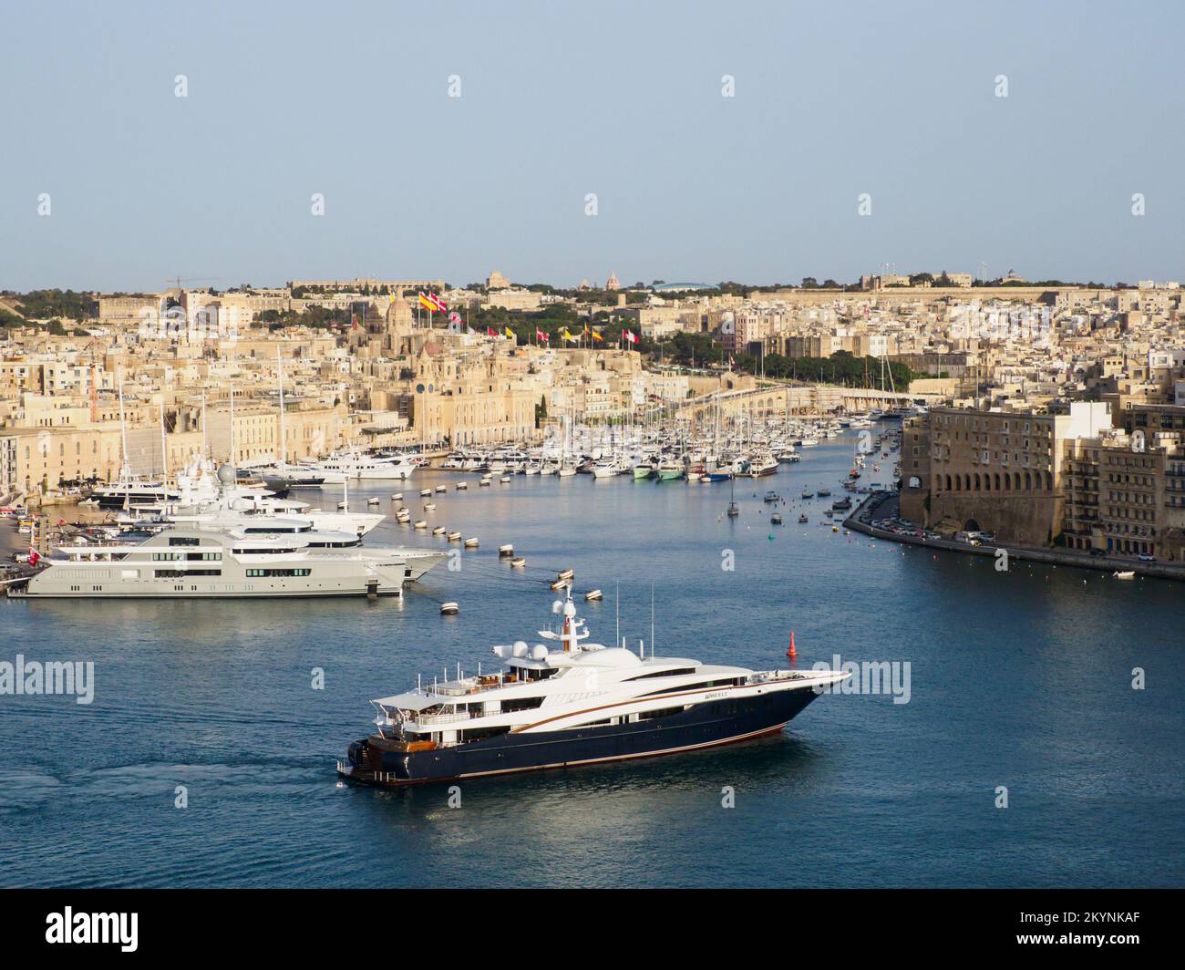 Birgu, Malta - May, 2021 - View from Valletta for Vittoriosa Yacht ...