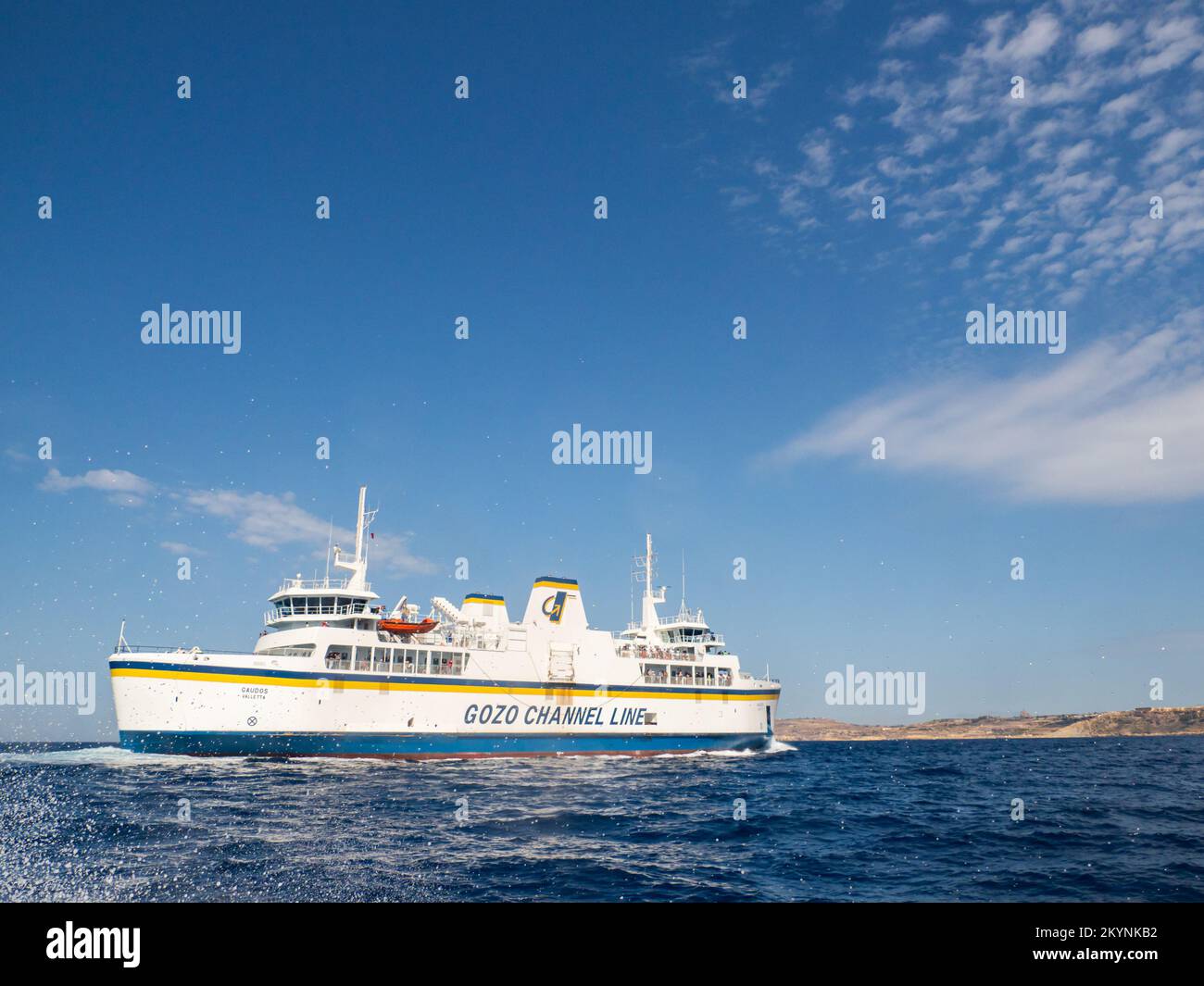 Malta, Europe - May 2021: Gozo Channel Line ferries operate a crossing ...