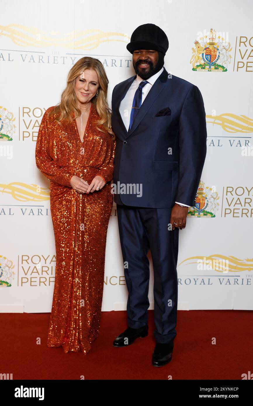 Rita Wilson and Gregory Porter attend the Royal Variety Performance at ...