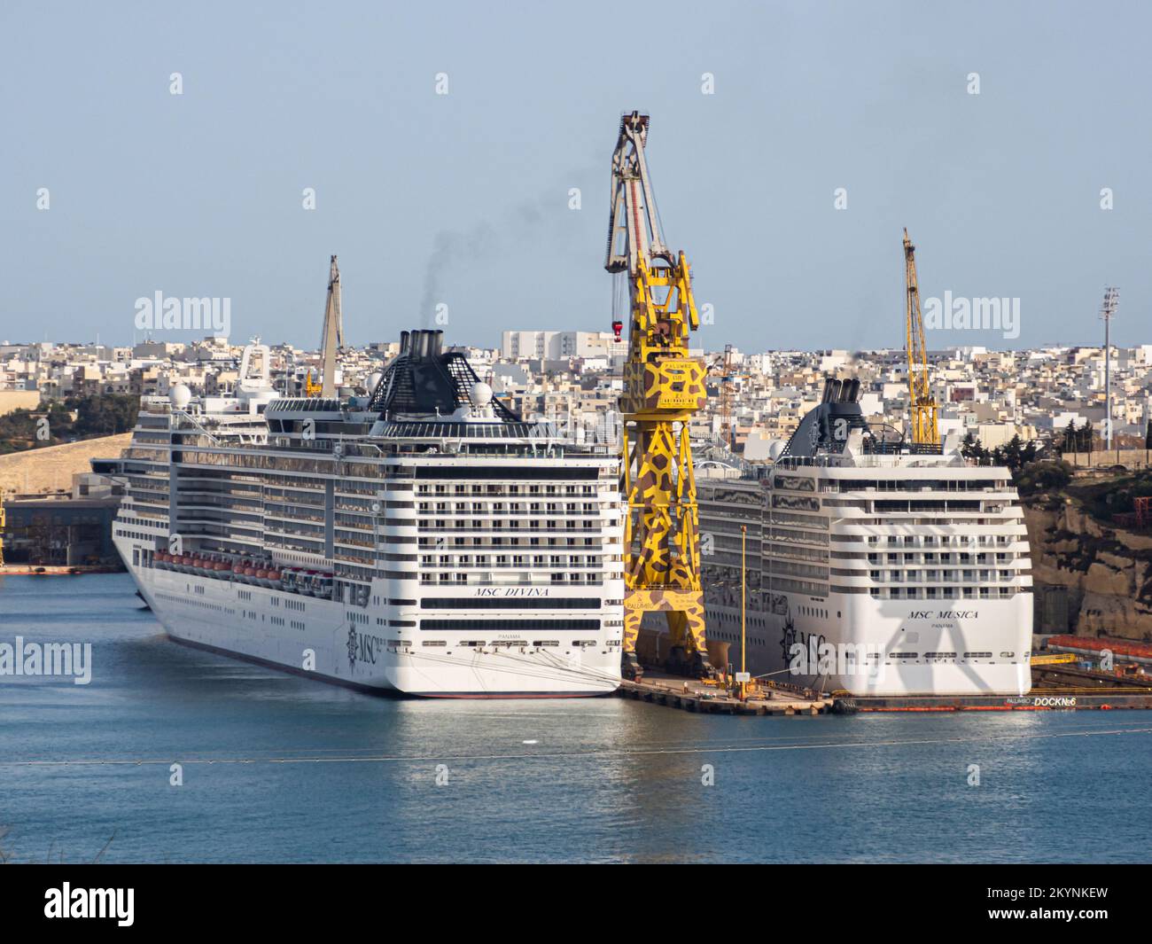 Valletta, Malta - May 2021. View from Valletta on the luxury large ...