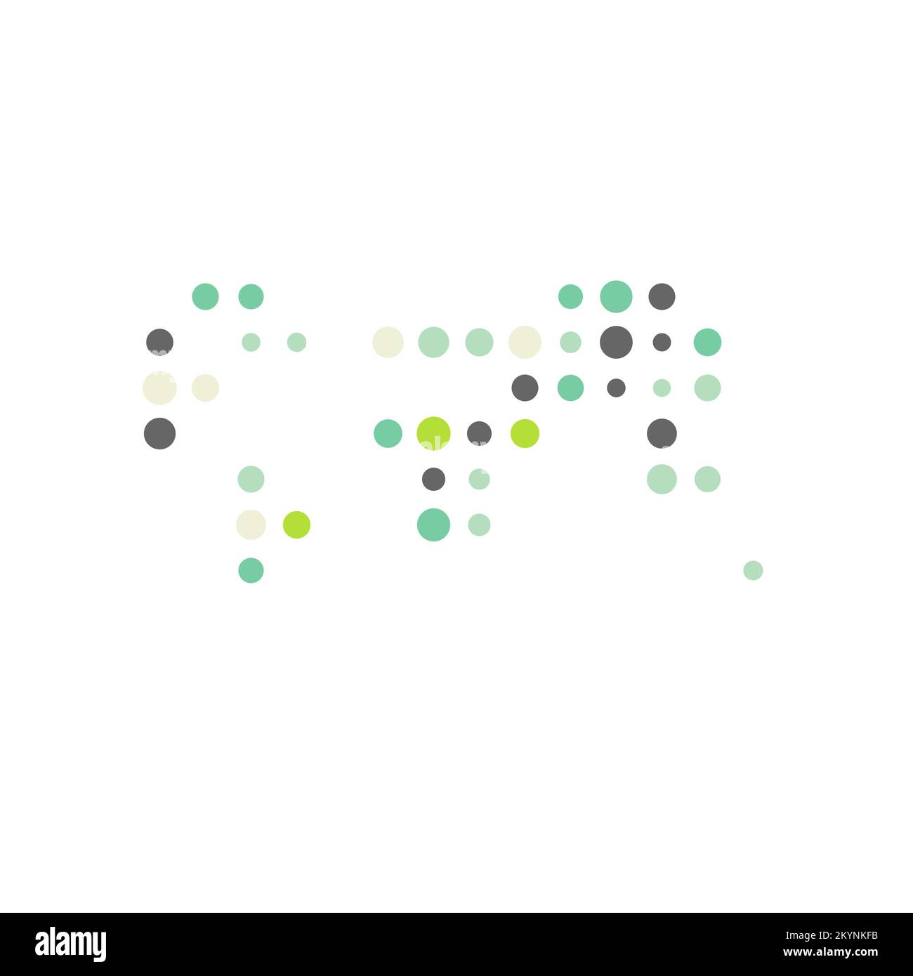 World 3 Silhouette Pixelated generative pattern map illustration Stock ...
