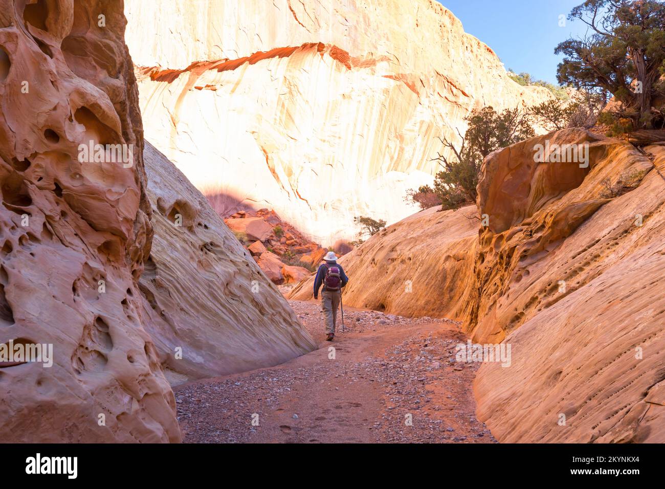 Hike in the Utah mountains. Hiking in unusual natural landscapes ...