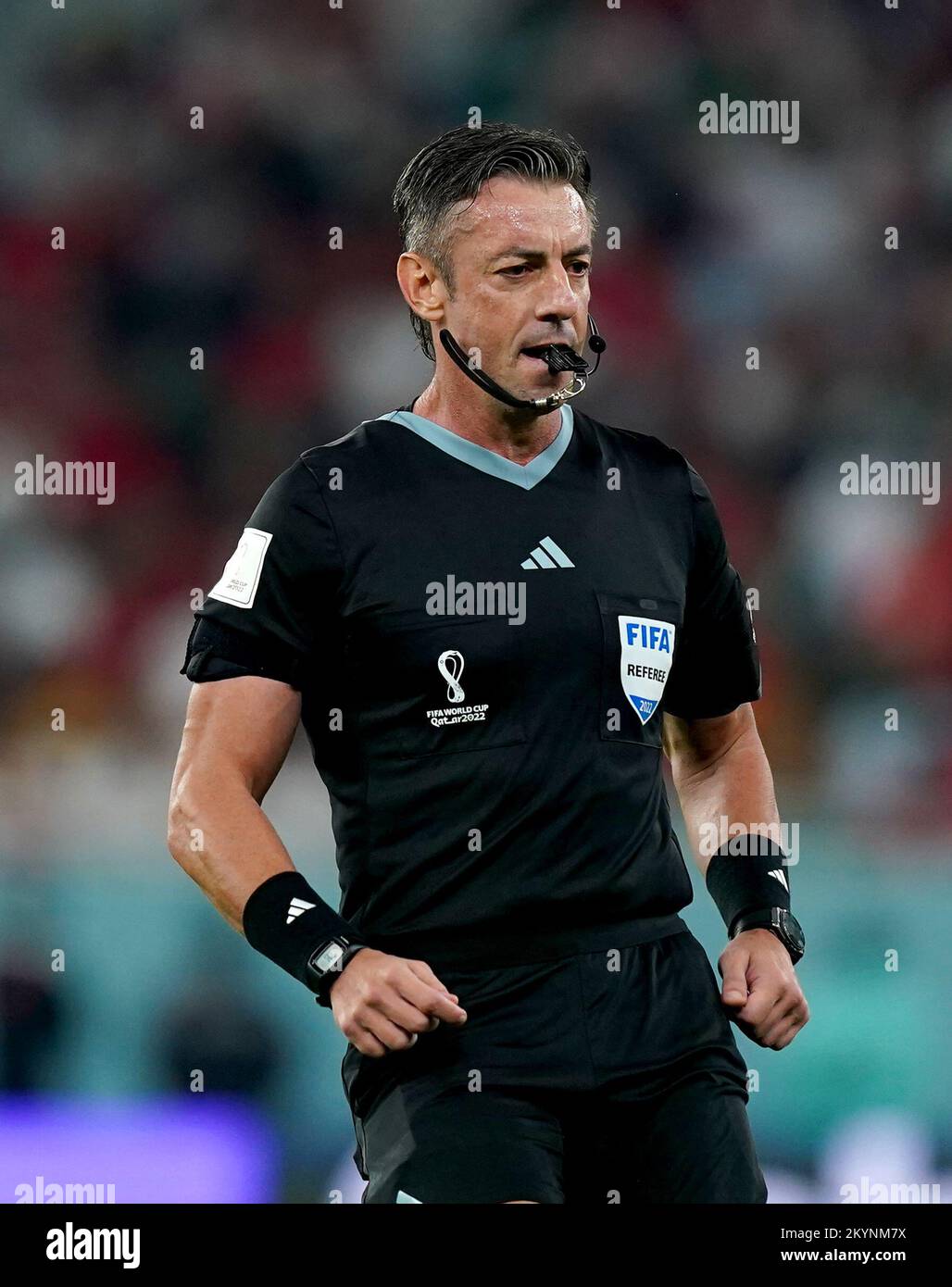 Referee Raphael Claus during the FIFA World Cup Group F match at the Al ...
