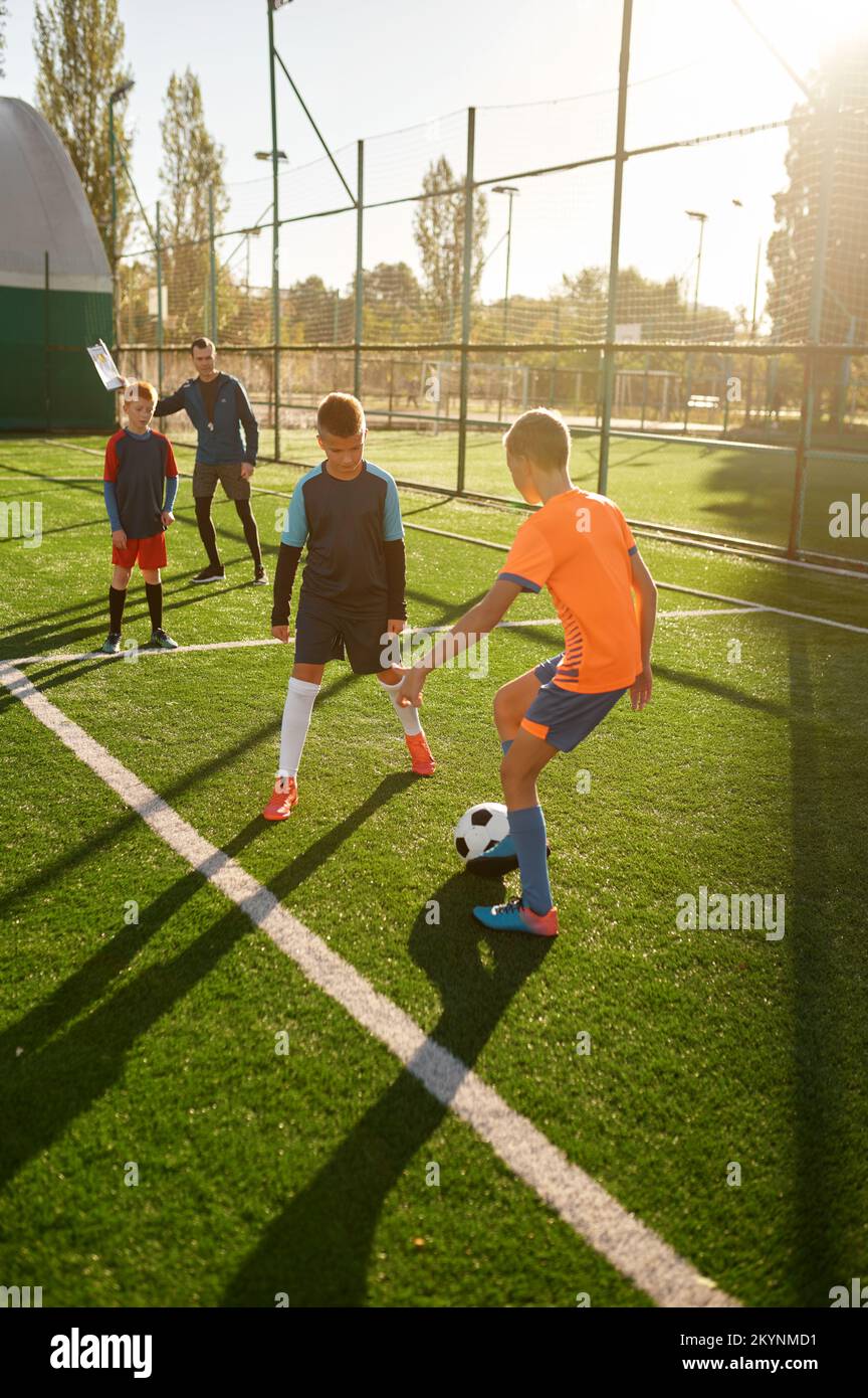 Football playing practice stadium hi-res stock photography and images ...
