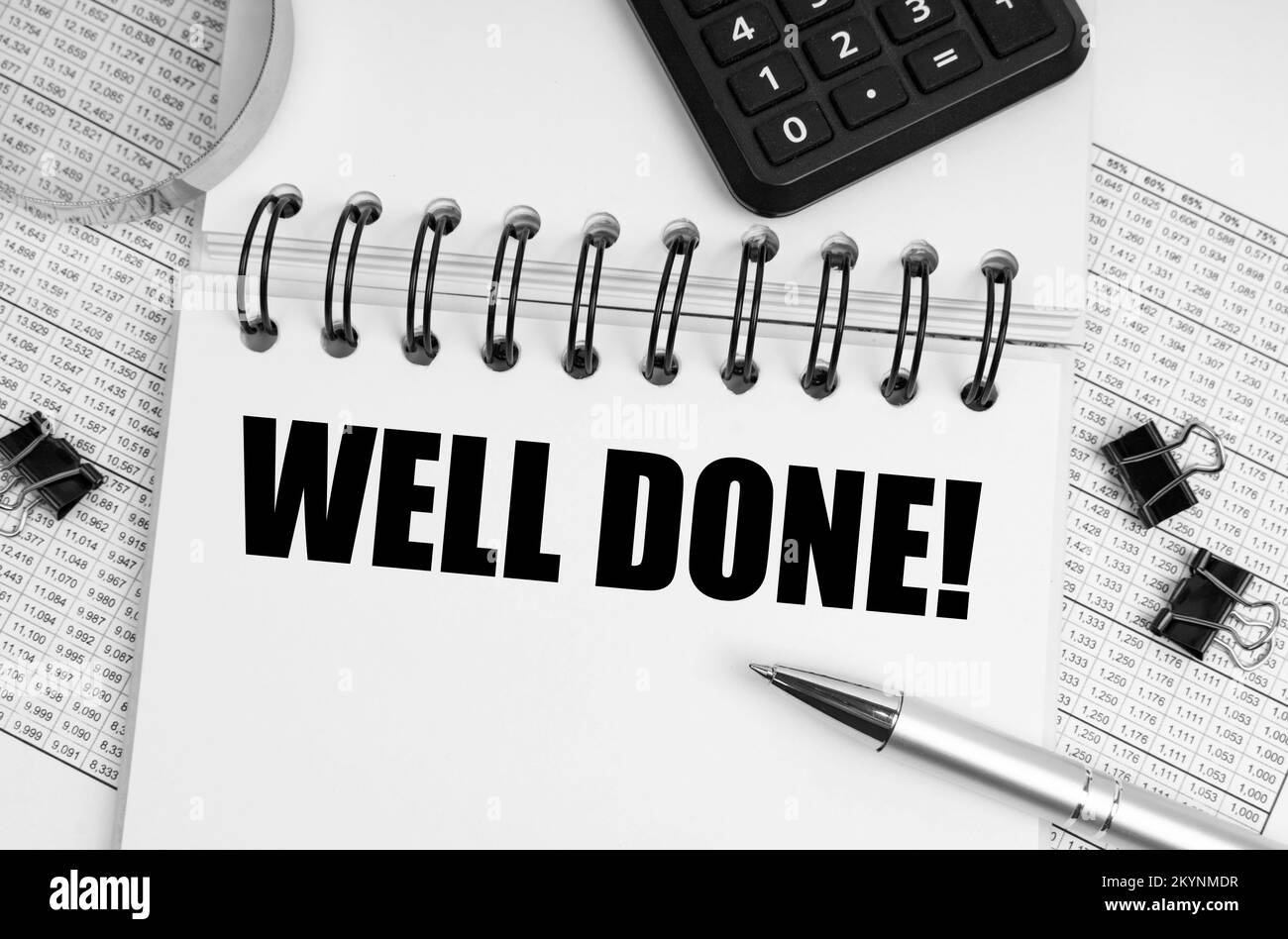 Business and finance concept. On the table is a magnifying glass, a ...