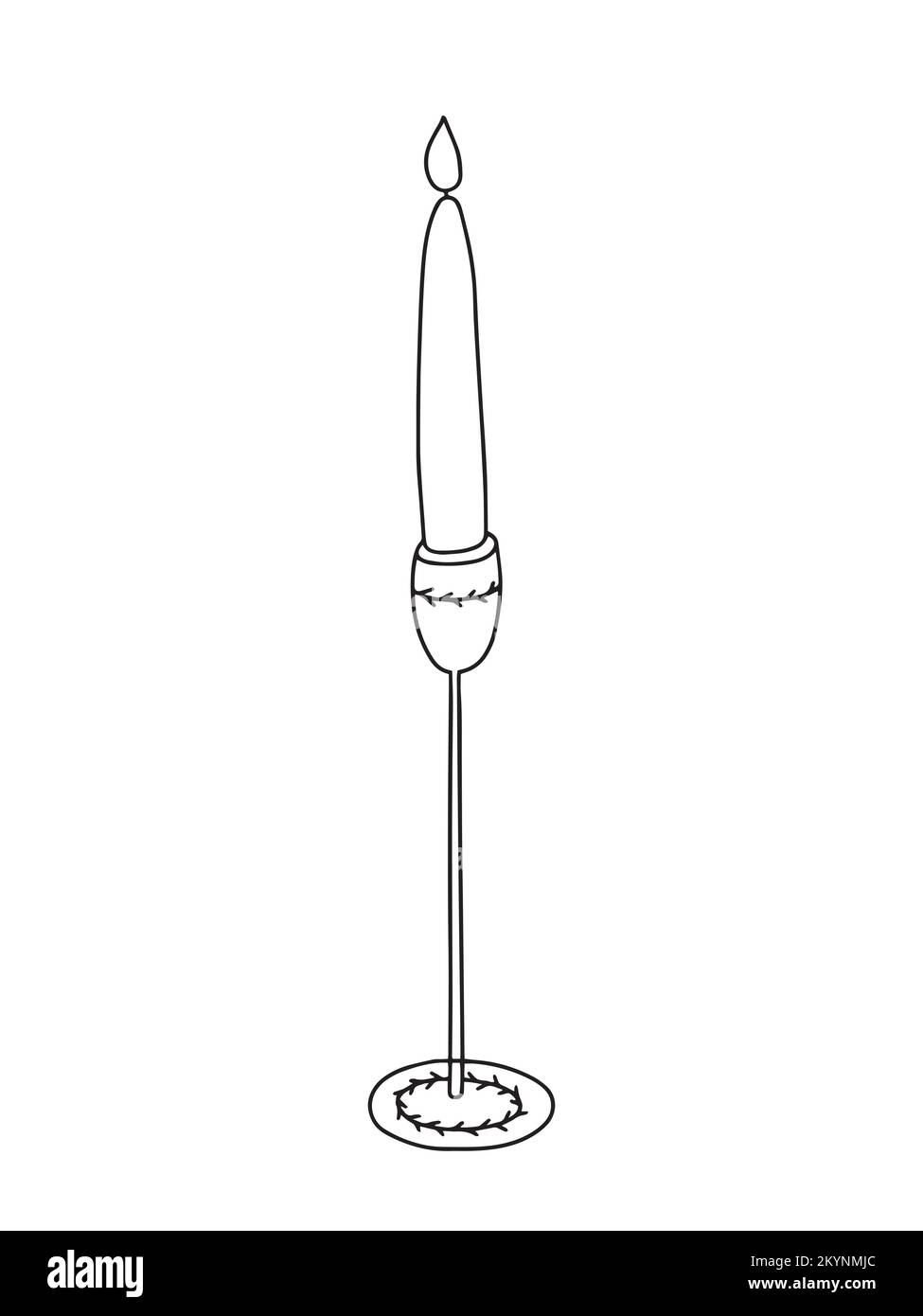 Vector doodle candle illustration Stock Vector Image & Art - Alamy