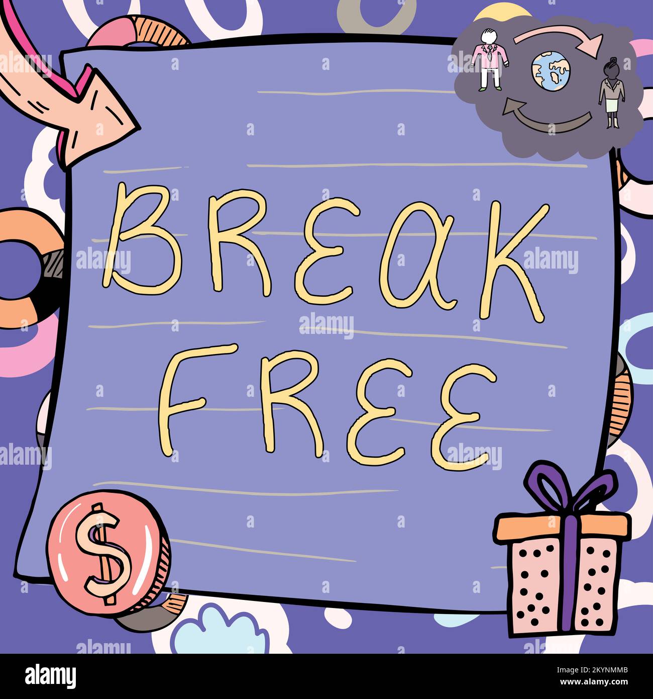 Inspiration showing sign Break Free. Internet Concept another way of ...