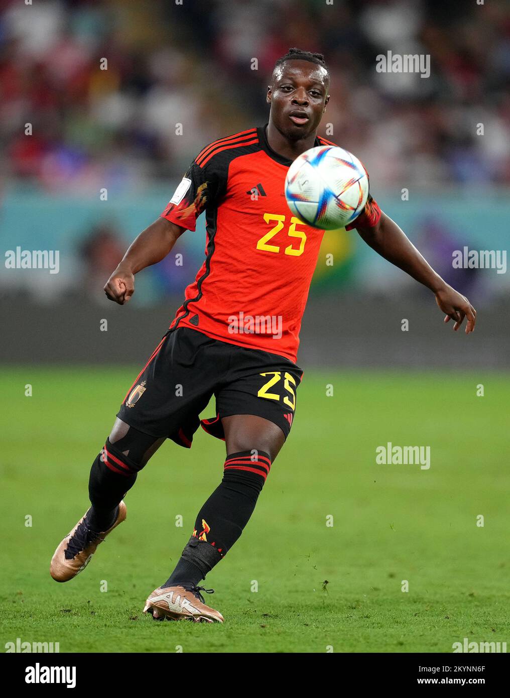 Belgium's Jeremy Doku during the FIFA World Cup Group F match at the ...