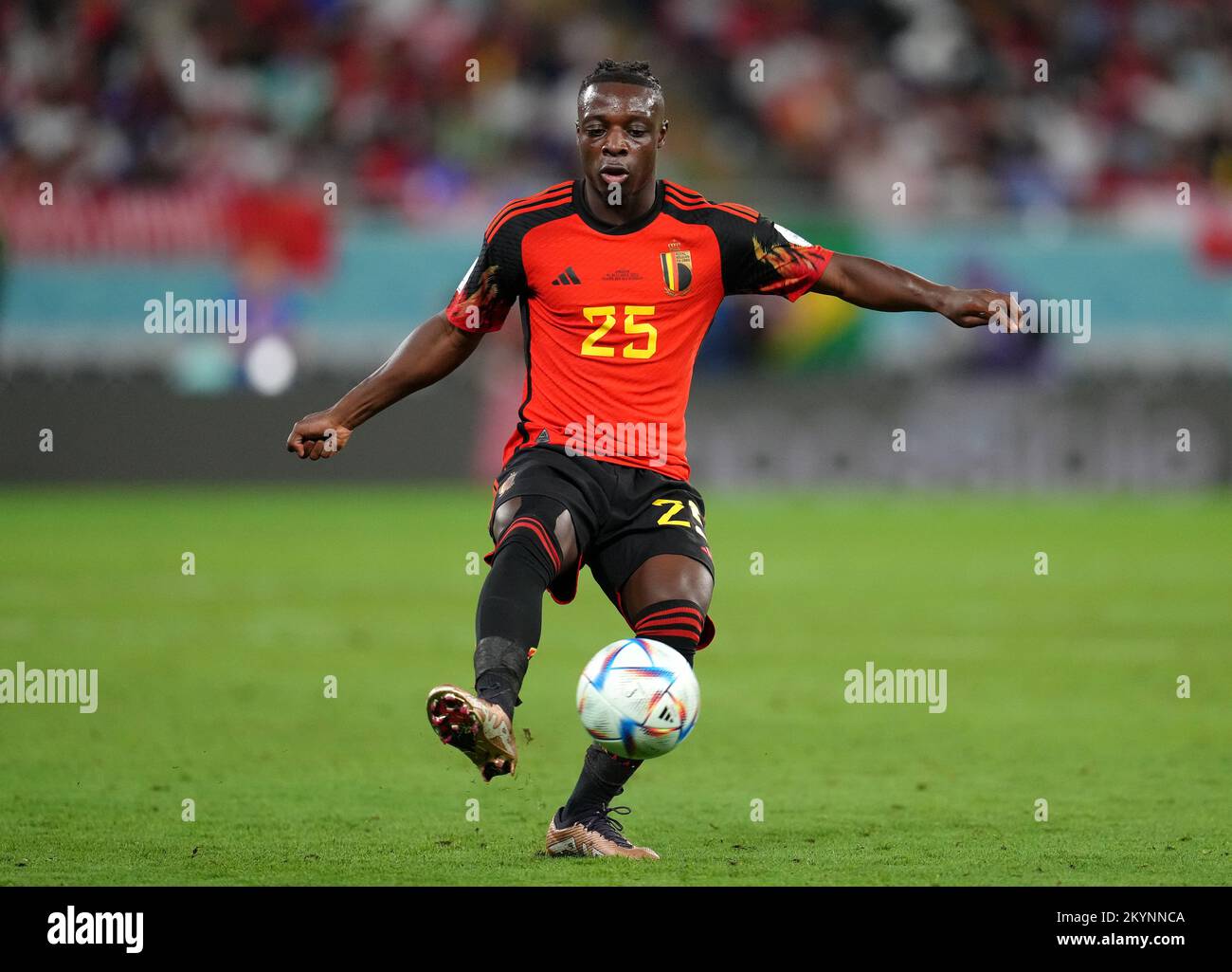 Belgium's Jeremy Doku during the FIFA World Cup Group F match at the ...