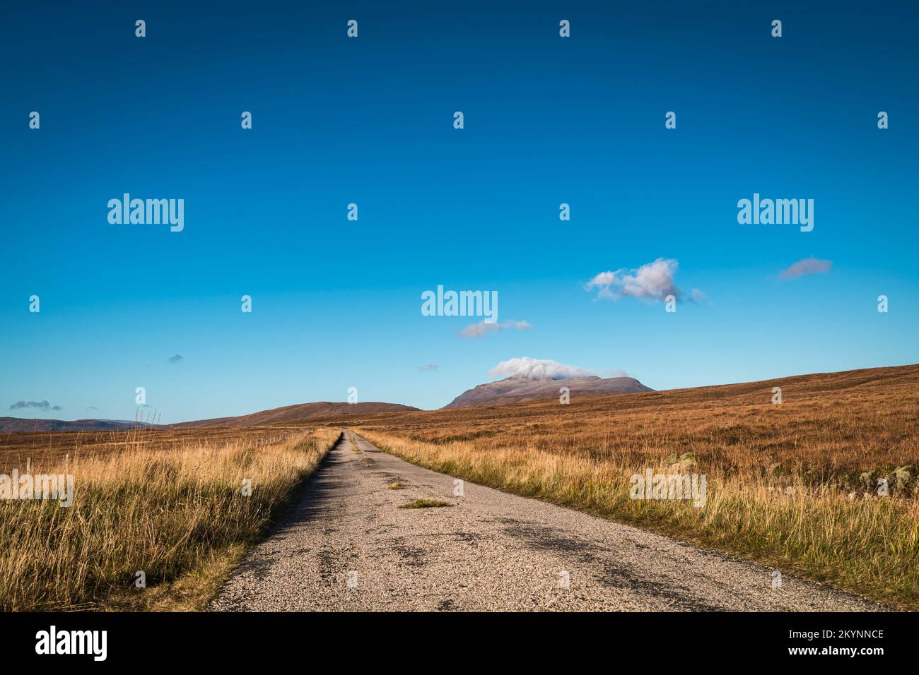 A clear autumnal HDR image of the landscape between Altnaharra and Hope ...