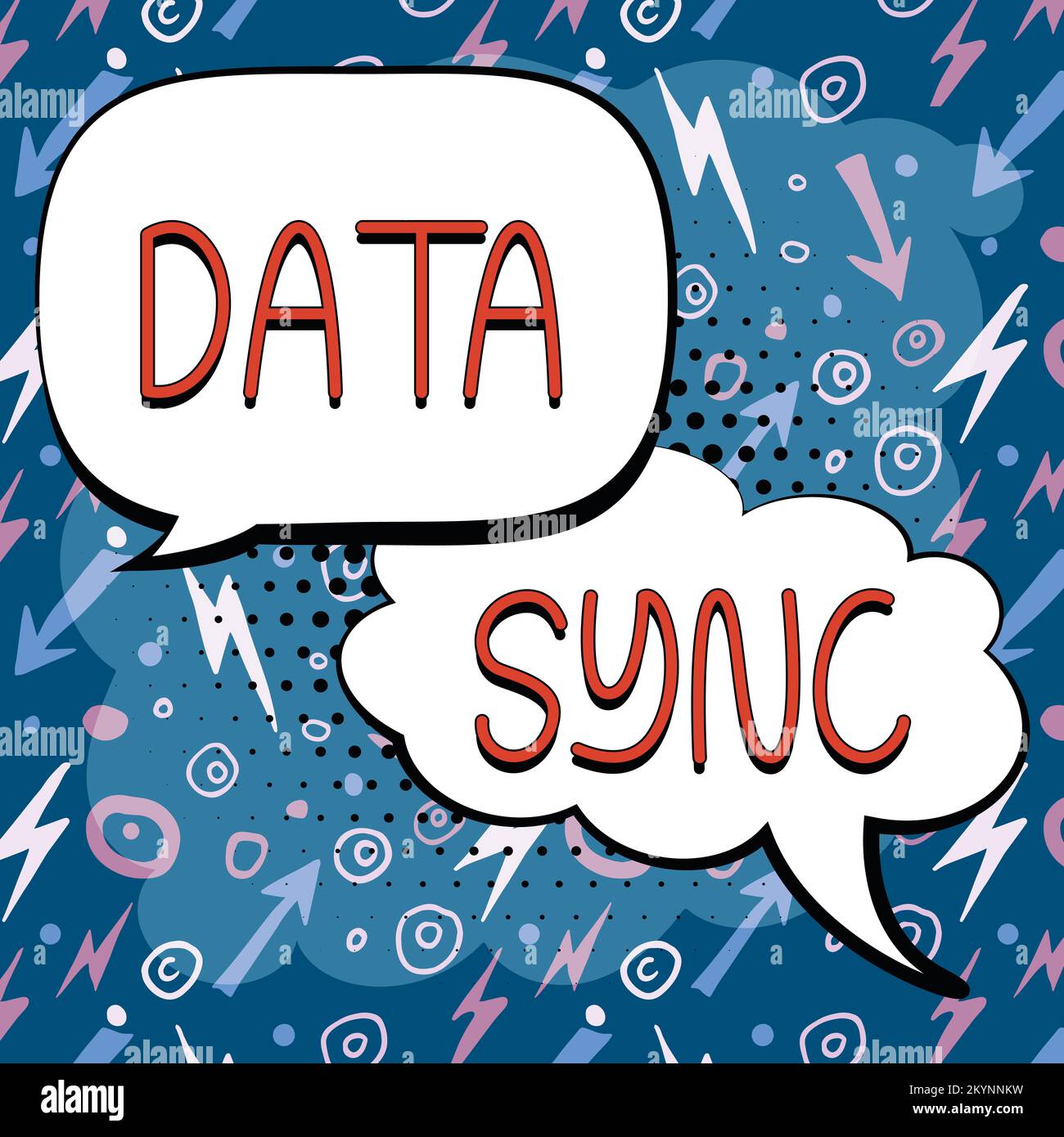 Inspiration showing sign Data Sync. Word for data that is continuously generated by different ...