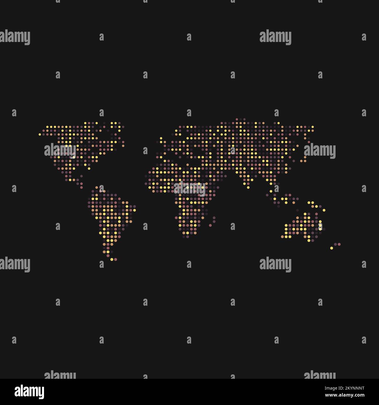 World 3 Silhouette Pixelated generative pattern map illustration Stock ...