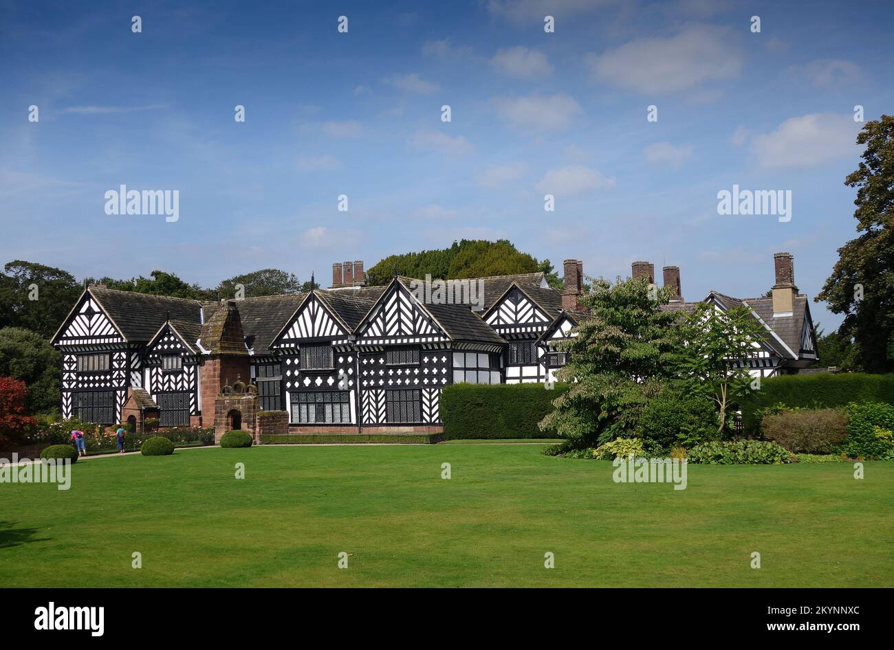 Speke Hall a Tudor timber-framed manor house in Liverpool Uk Stock ...