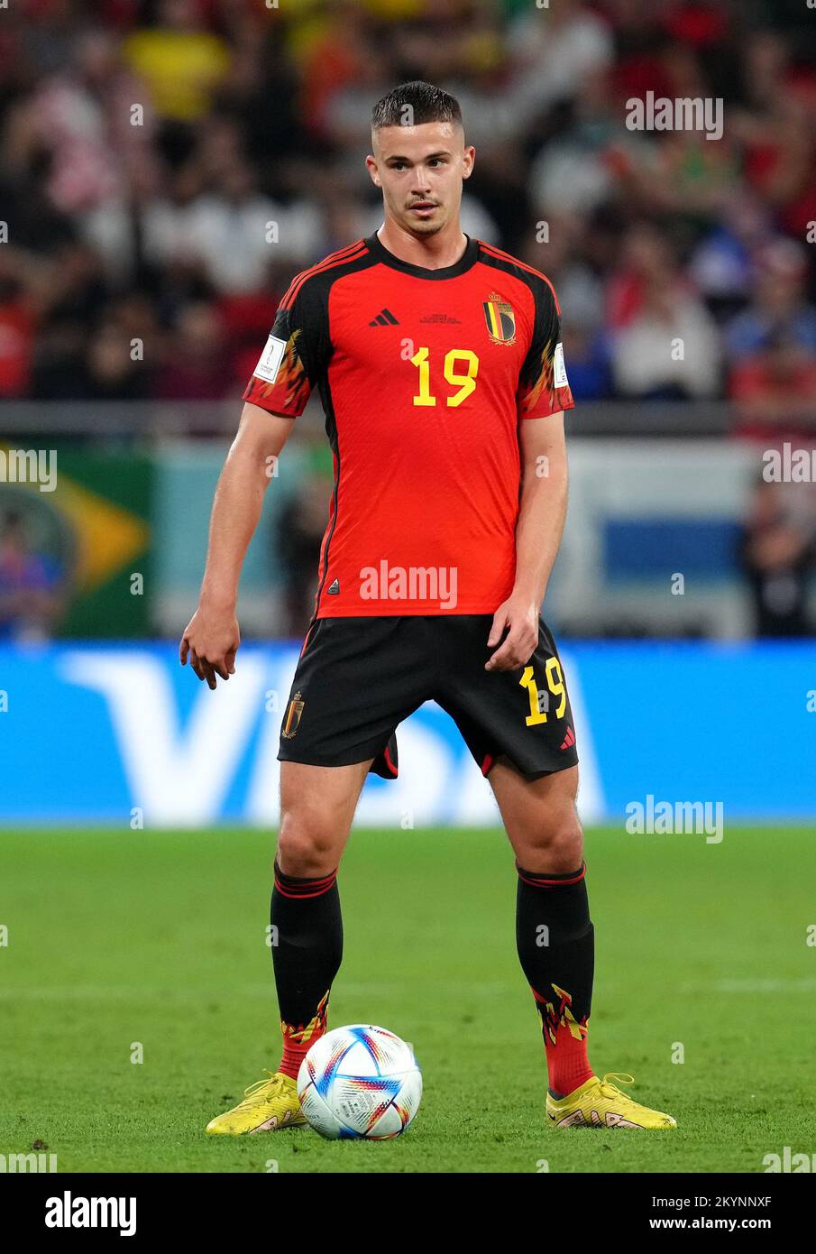 Belgium's Leander Dendoncker during the FIFA World Cup Group F match at ...