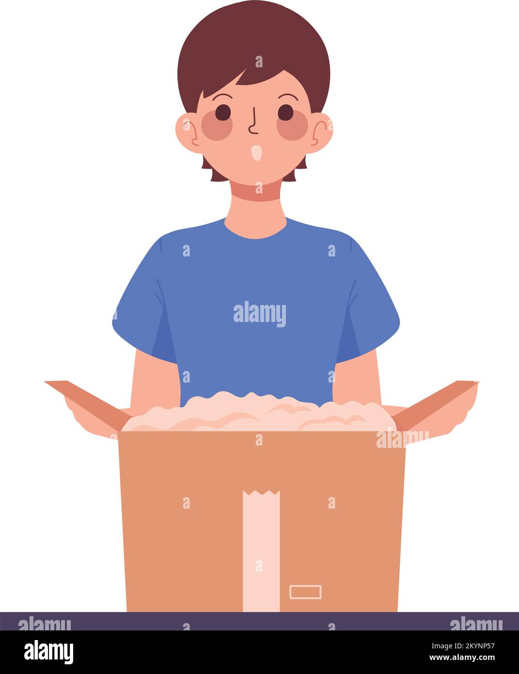 Man unboxing Cut Out Stock Images & Pictures - Alamy