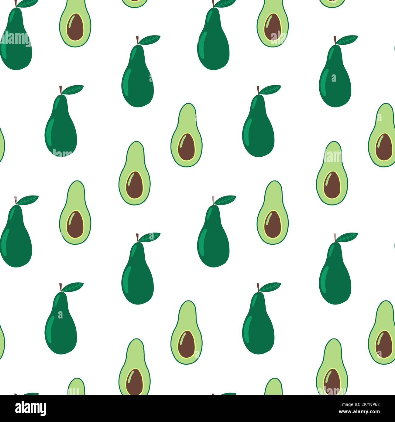 Avocado whole half seamless Stock Vector Images - Alamy