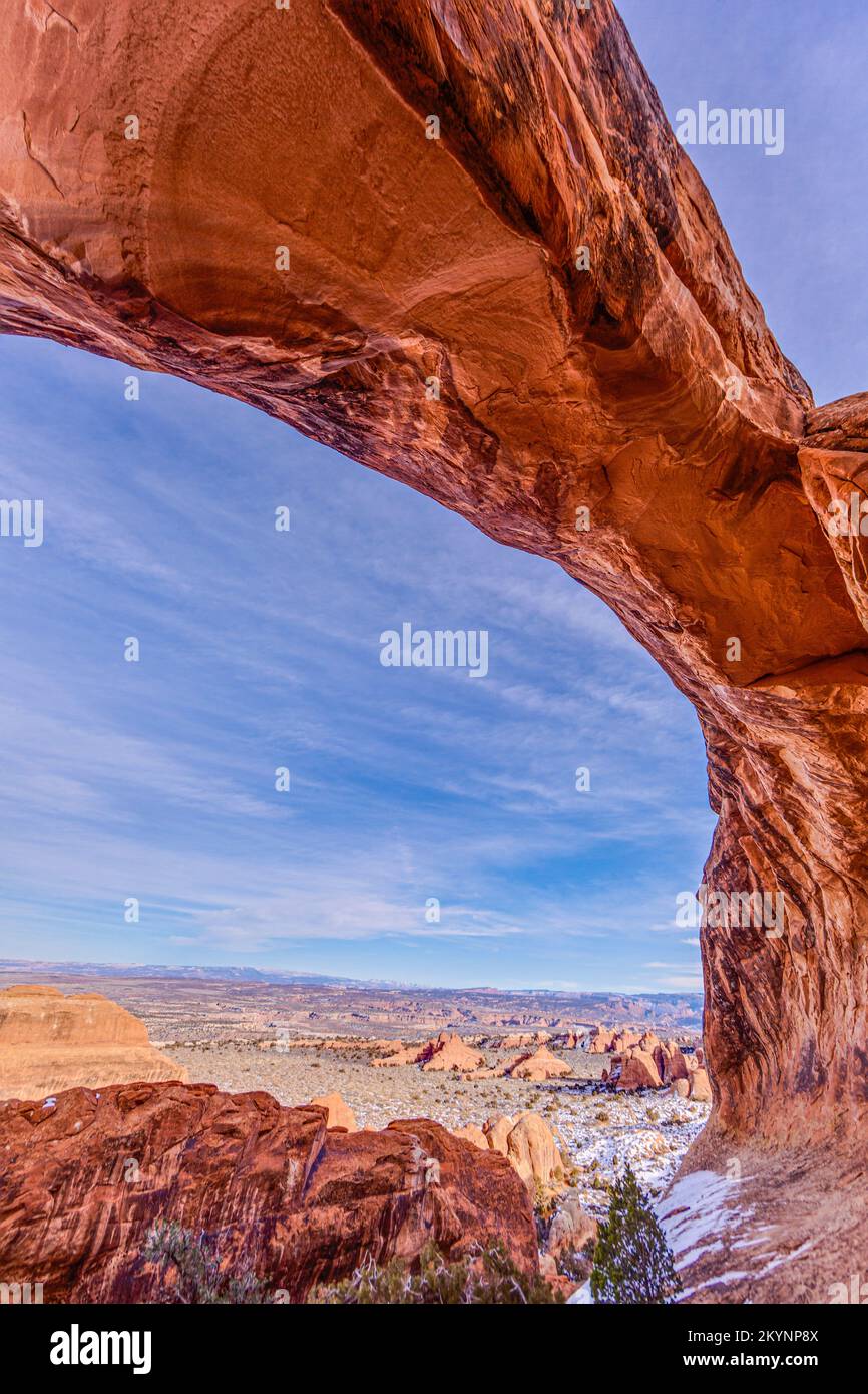 Panoramic picture of natural and geological wonders of Arches national ...