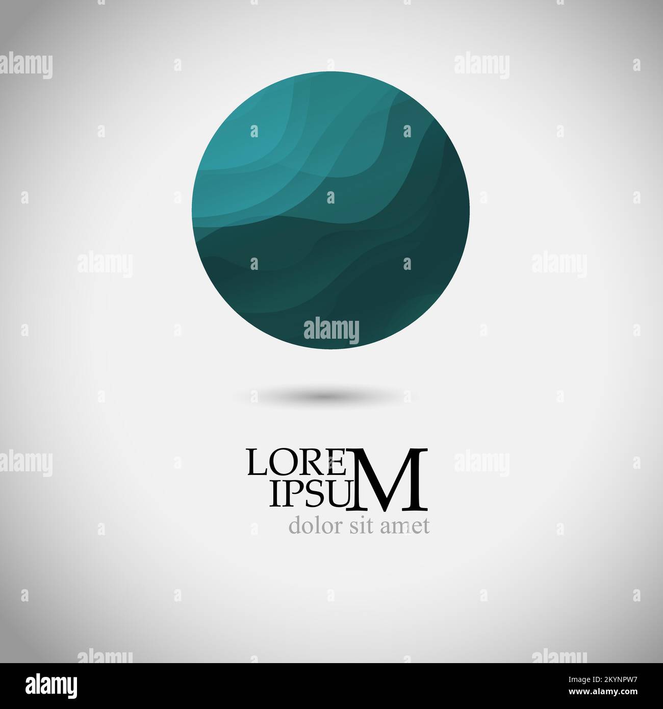 Logo circle blue and waves. Vector illustration Stock Vector Image ...