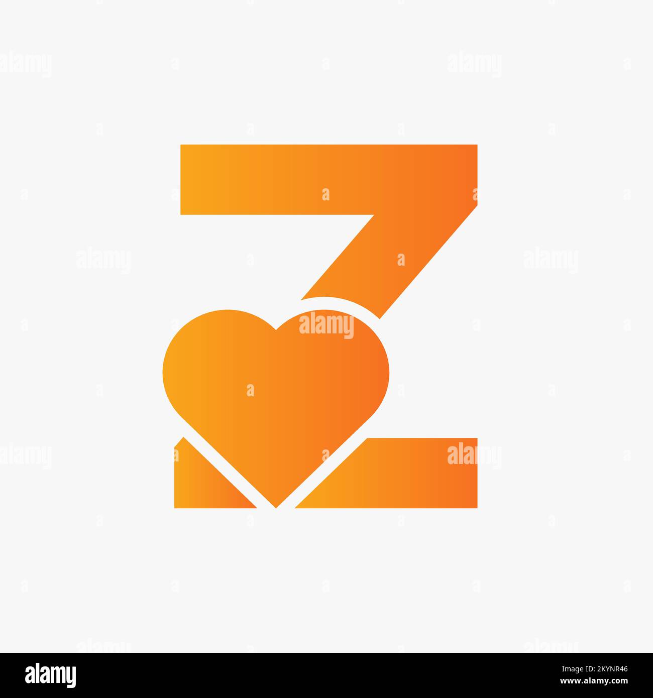 Letter Z Love Symbol And Heart Icon Concept Vector Template Stock ...
