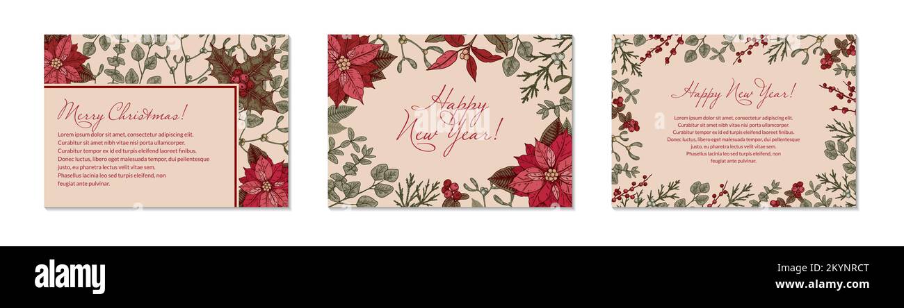 Set two christmas greeting Stock Vector Images - Alamy