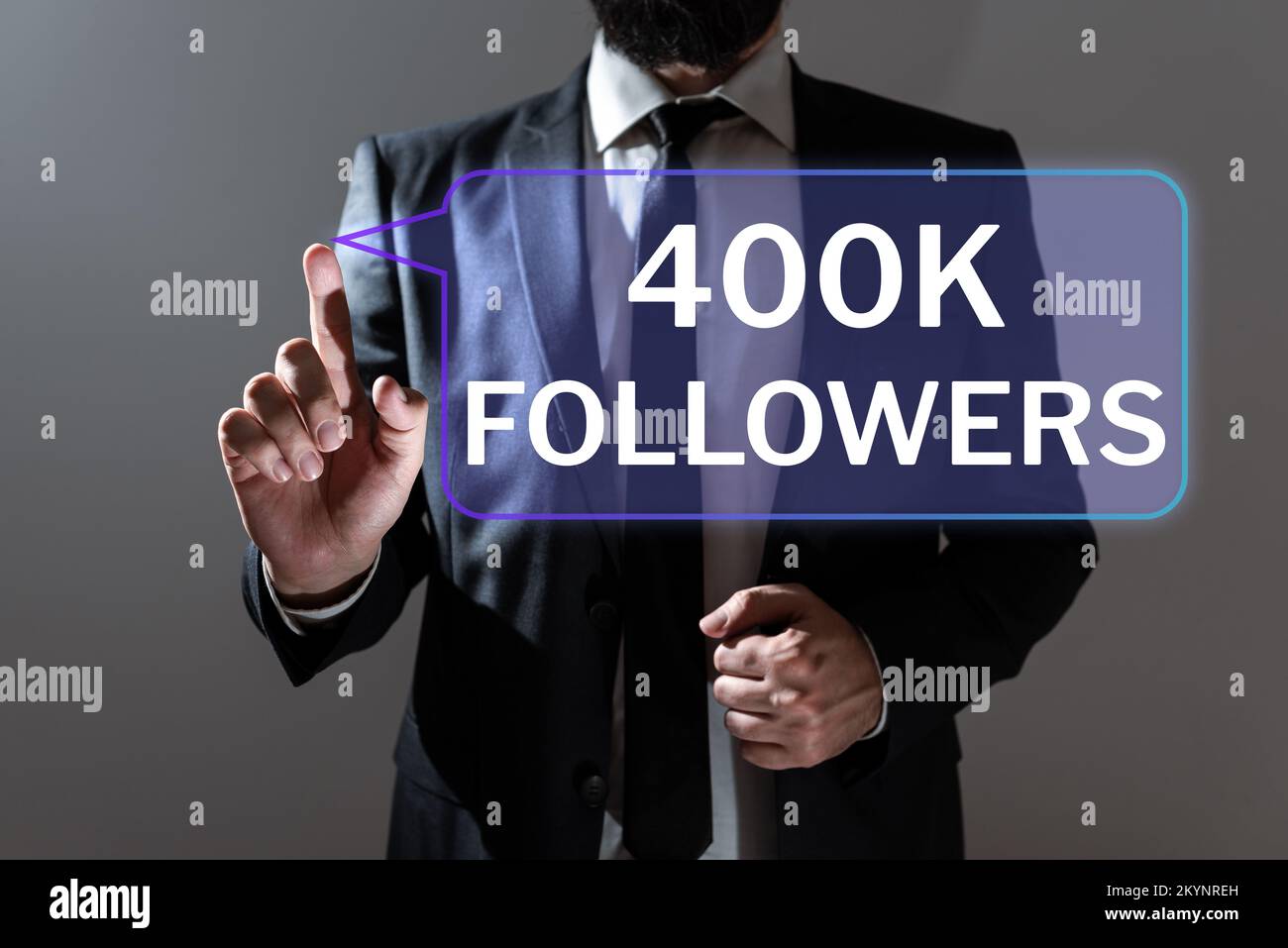 Inspiration showing sign 400K Followers. Business approach number of ...